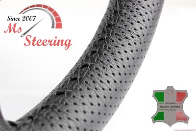 FOR LEXUS ES 92-00 BLACK PERF LEATHER STEERING WHEEL COVER BLACK DBL ...