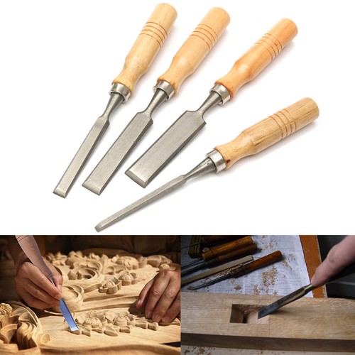 4Pcs Professional Woodworking Gouges Knife Wood Carving Hand Chisel ...
