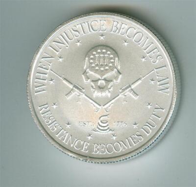 INTAGLIO MINT 2023 DEUCE FOUR SKULL TYPE II 2 OZ .999 FINE SILVER ROUND ...