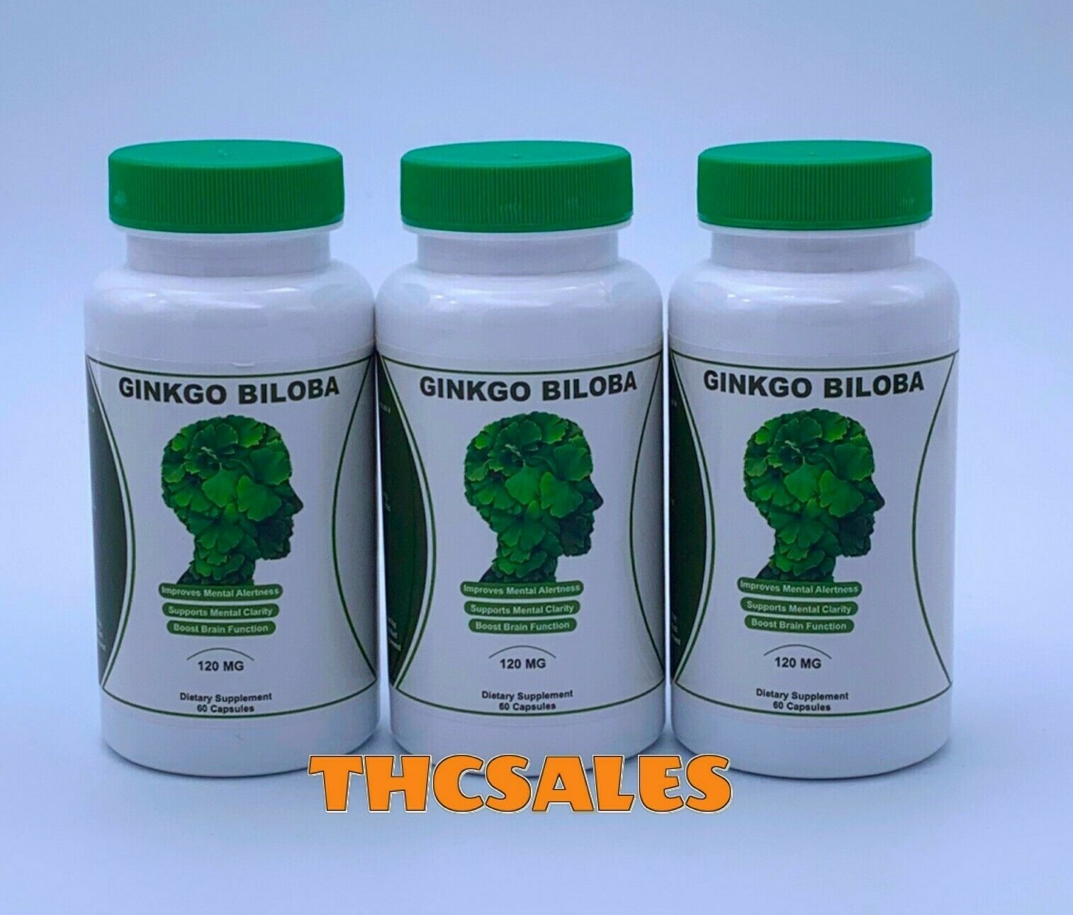 3 Ginkgo Biloba 120MG Memory Supplements Boost Brain Function Anti ...
