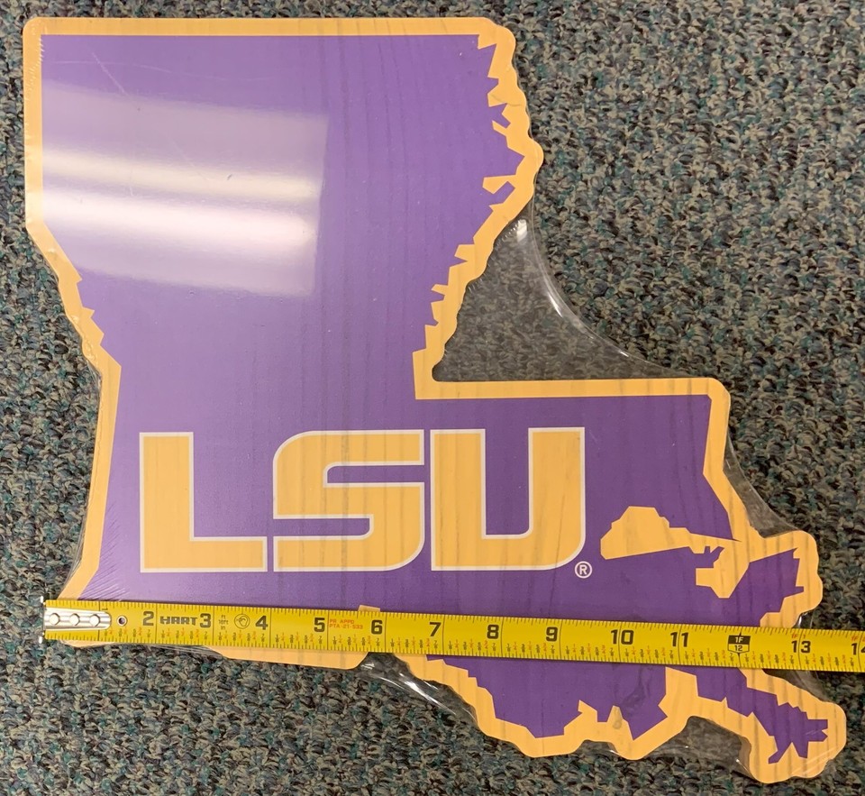 LSU TIGERS STATE SHAPE WOOD SIGN NEW WINCRAFT 🐯 | eBay
