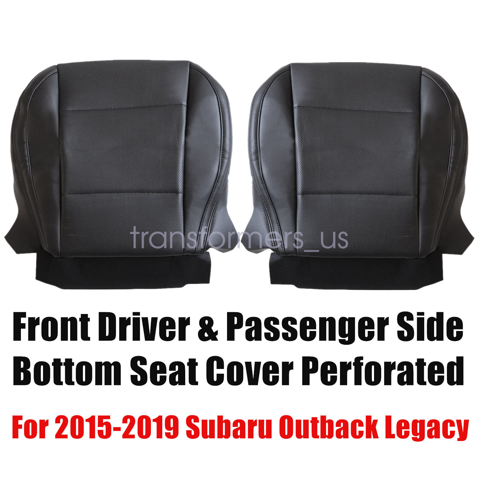 For 2015-2019 Subaru Outback Driver & Passenger Bottom Leather Seat ...