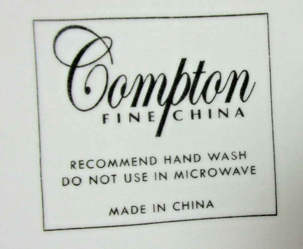 Set of 4 COMPTON Fine China FLAT COFFEE CUPS ~ Pattern C501,Three ...