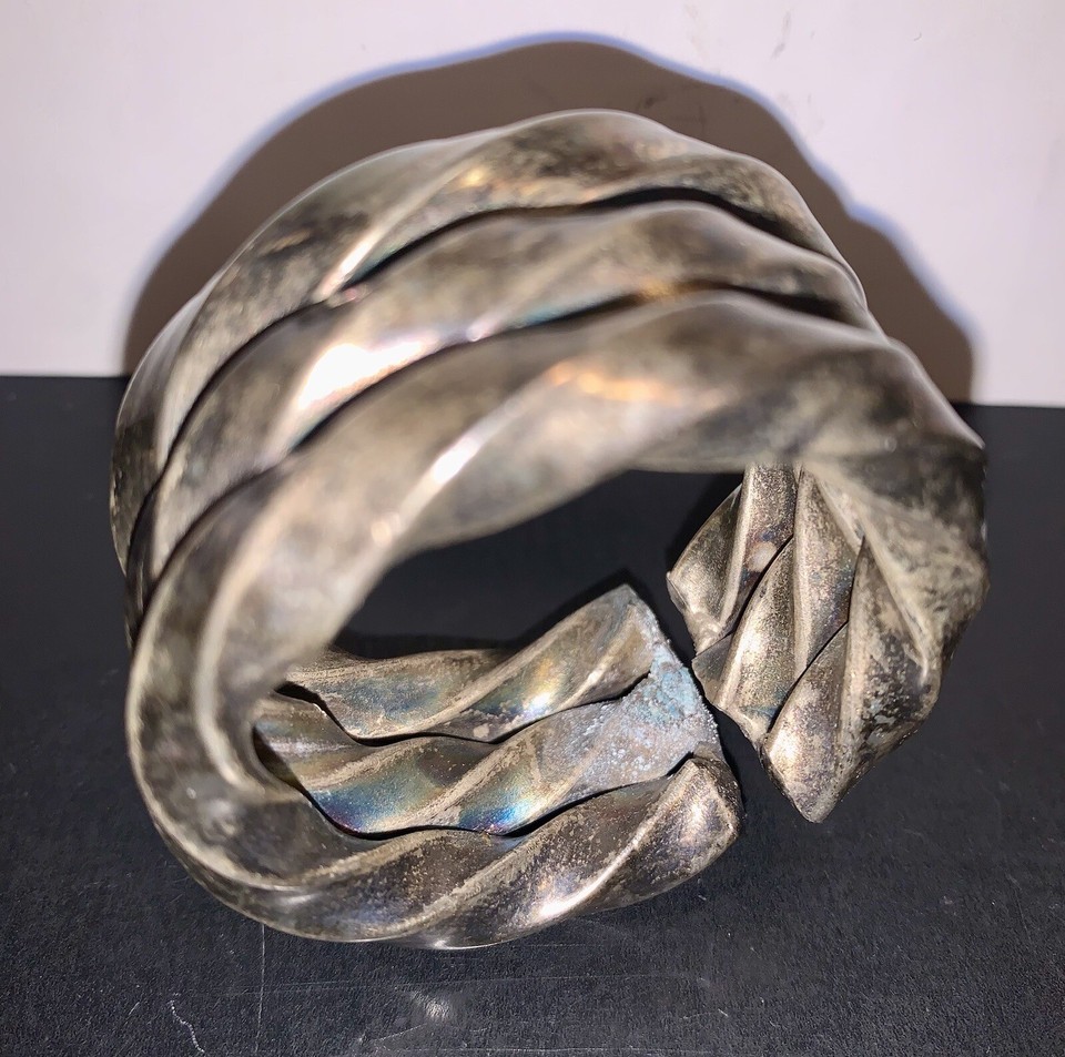 6 Silver Tone Rope Twist Napkin Rings Vintage | eBay