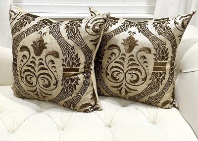 2 CALLISTO HOME DECORATIVE PILLOWS GOLD SEQUIN 22x22 New | eBay