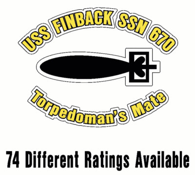 USS FINBACK SSN 670 Oval Decal / Sticker Military USN U S Navy S06A | eBay