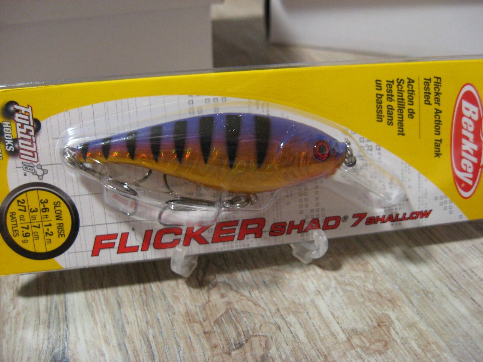 Berkley 3" Flicker Shad 7 Shallow Fishing Lure 2/7oz Slow Rise Slick ...