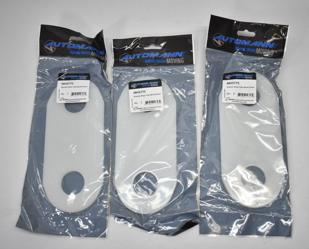 Lot of 3 Automann Shackle Wear Pads Replacements MHS775 For Hendrickson ...