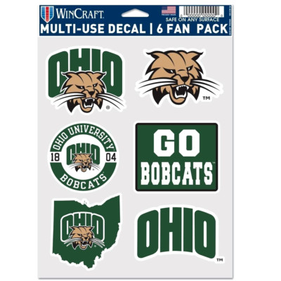 Ohio Bobcats Multi-Use 6 Fan Pack NCAA Decal Stickers *Free Shipping | eBay