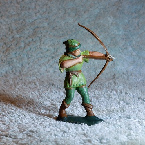 Vintage metal Robin Hood toy soldier, repainted & rebased Crescent ...