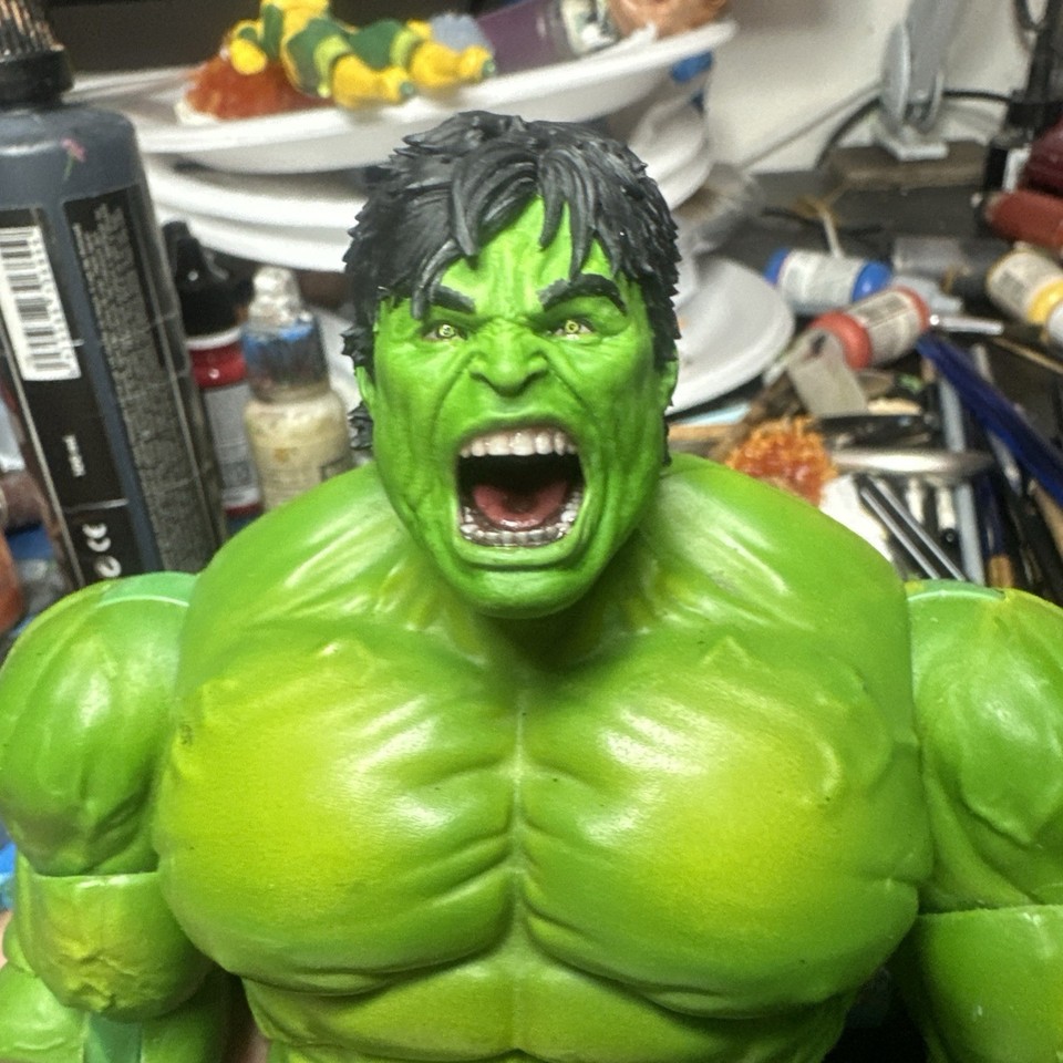 Marvel legends custom Green Hulk Head Painted *****HEAD ONLY**** | eBay