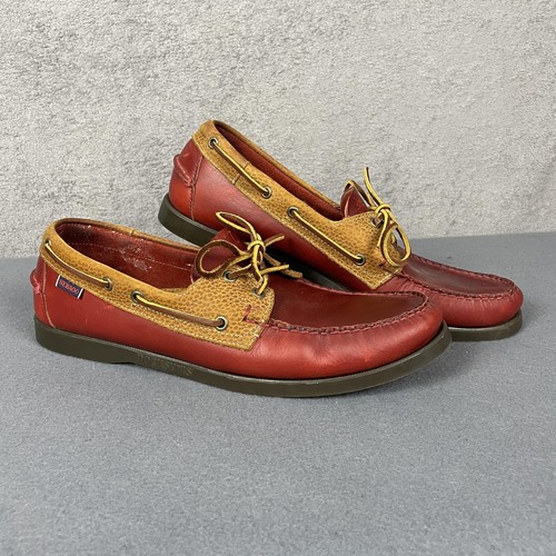 Sebago Docksides Shoes Mens Size 12 M Red Brown Tan Leather Boat ...