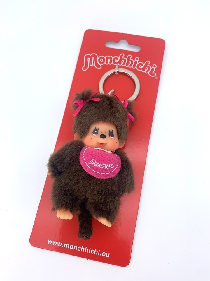 MONCHHICHI Keychain Sekiguchi 4" Pink Bib Monkey Collectible Plush Doll Toy | eBay