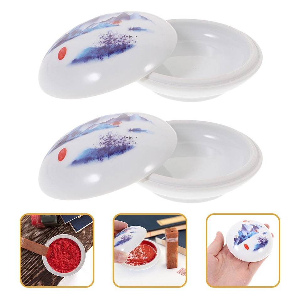 2Pcs Cosmetic Sample Containers Calligraphy Box Cosmetic Makeup Pot ...