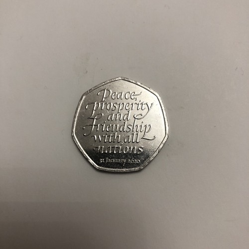 Very Rare (Brexit) 50p Coin Peace Prosperity And Friendship With All ...