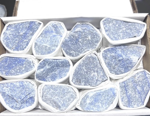 Blue Quartz Rough Raw Crystal Stones Assorted Box Flat Wholesale | eBay