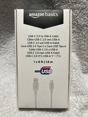 AmazonBasics USB-C Charging Cable - White | eBay