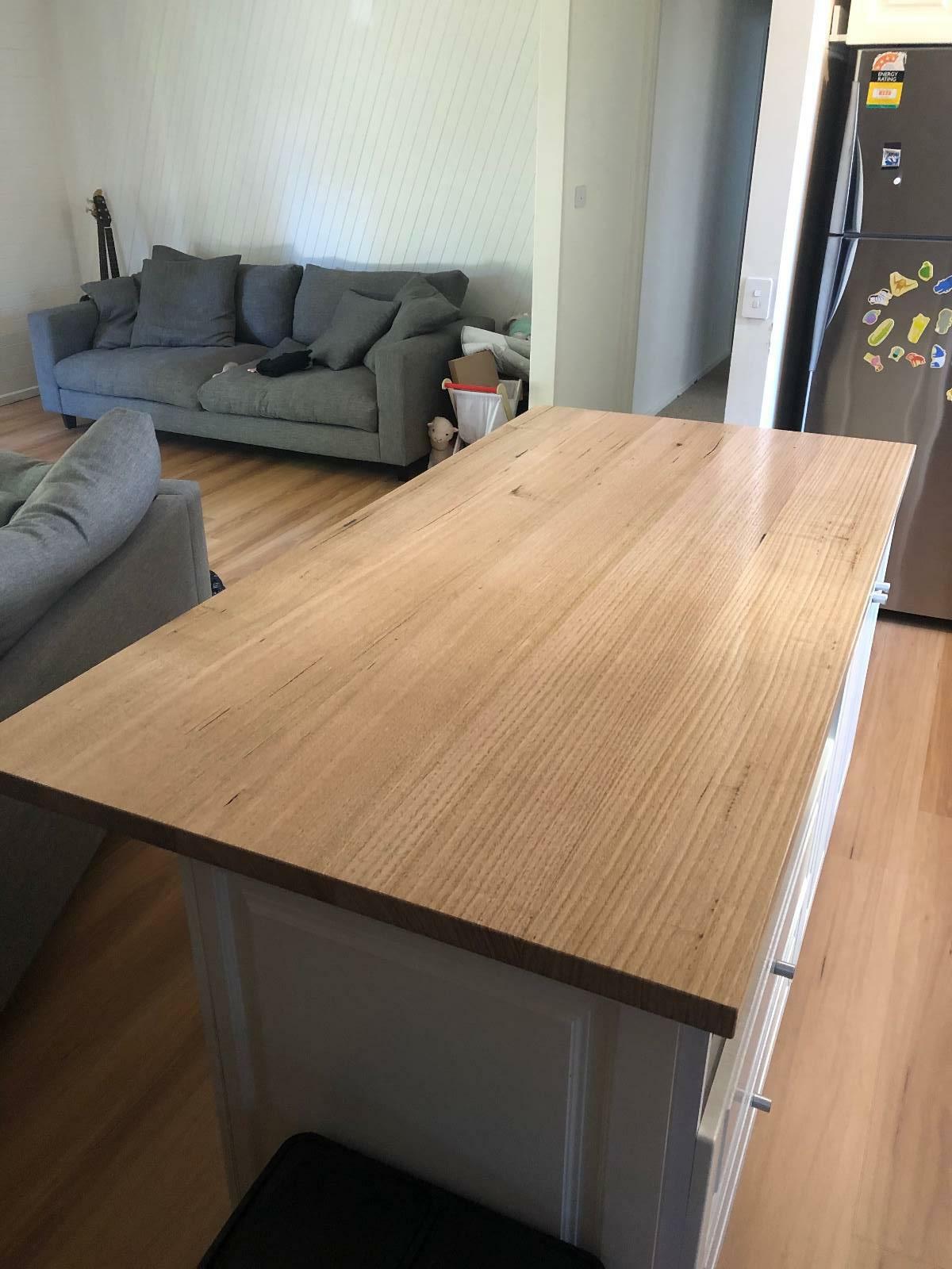 VIC ASH BENCH TOP DESKS KITCHEN VANITY LAUNDRY SOLID TIMBER BISCUIT ...