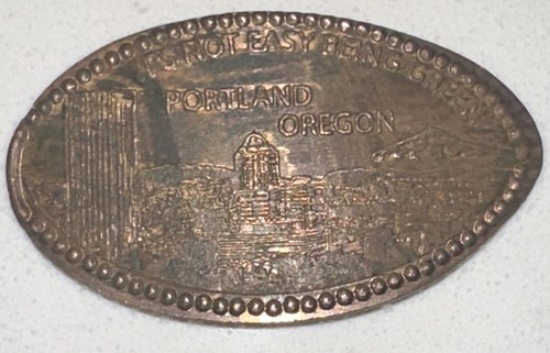 Portland Oregon 1962 Elongated Flat Penny It's Not Easy Being Green 1C ...
