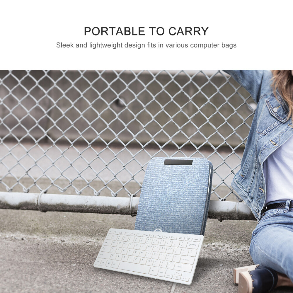 Mini Slim USB Wired Compact Thin Keyboard for Desktop Laptop Mac PC UK ...