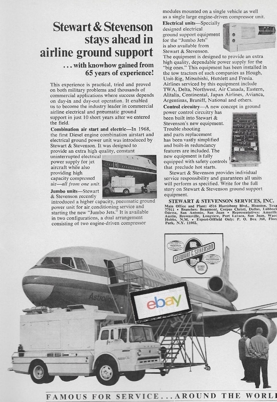 AMERICAN AIRLINES DC-10 ASTROLINER 1971 STEWART & STEVENSON AIR START ...