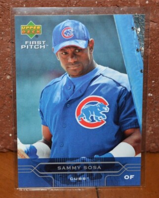 UD FIRST PITCH BASEBALL CARD 2005 PACK TO PENNY SLEEVE CUBS SAMMY SOSA ...