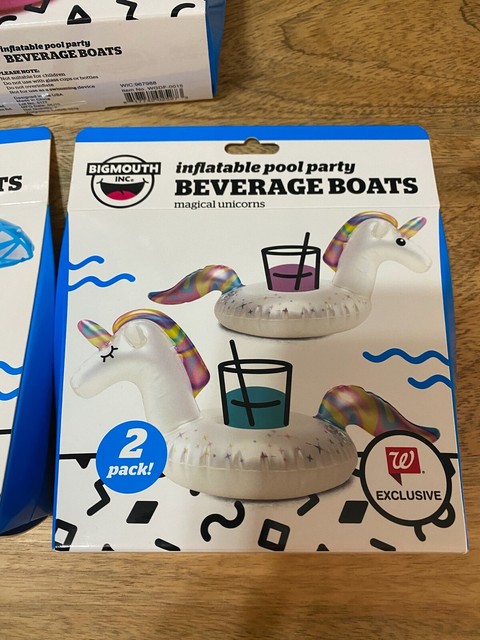 Big Mouth Inflatable Pool Party Beverage Boats Ring Float 2 PK for ...
