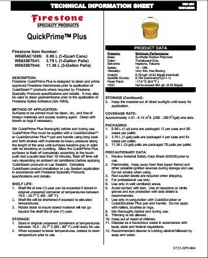 FIRESTONE QUICKPRIME PLUS PRIMER 1 QT with Aquascape Label | eBay