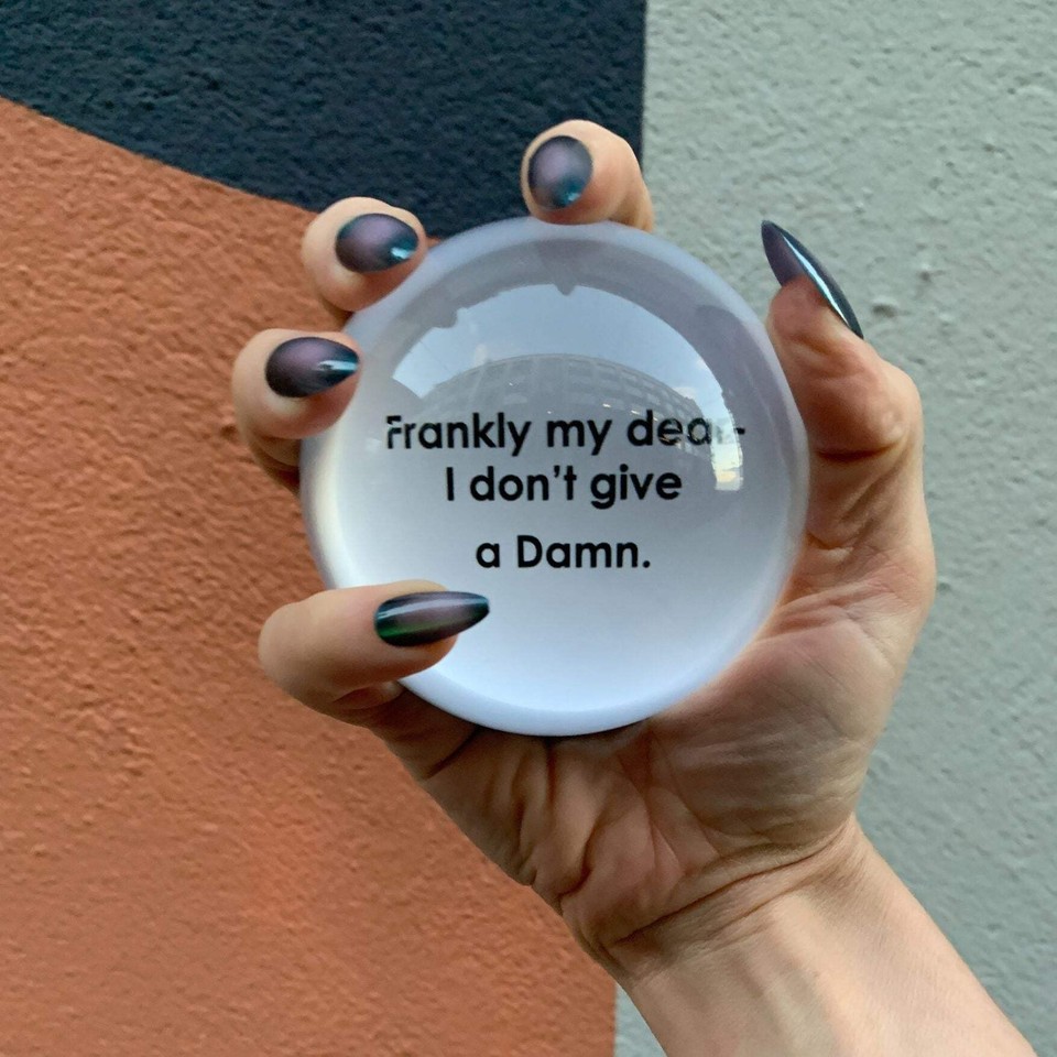 Frankly My Dear I Don't Give A Damn Glass Dome Paper Weight | Paper ...