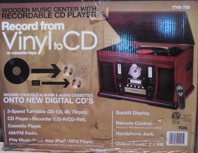 Innovative Technology Music Center ITVS-750 / Records to CD Recorder ...