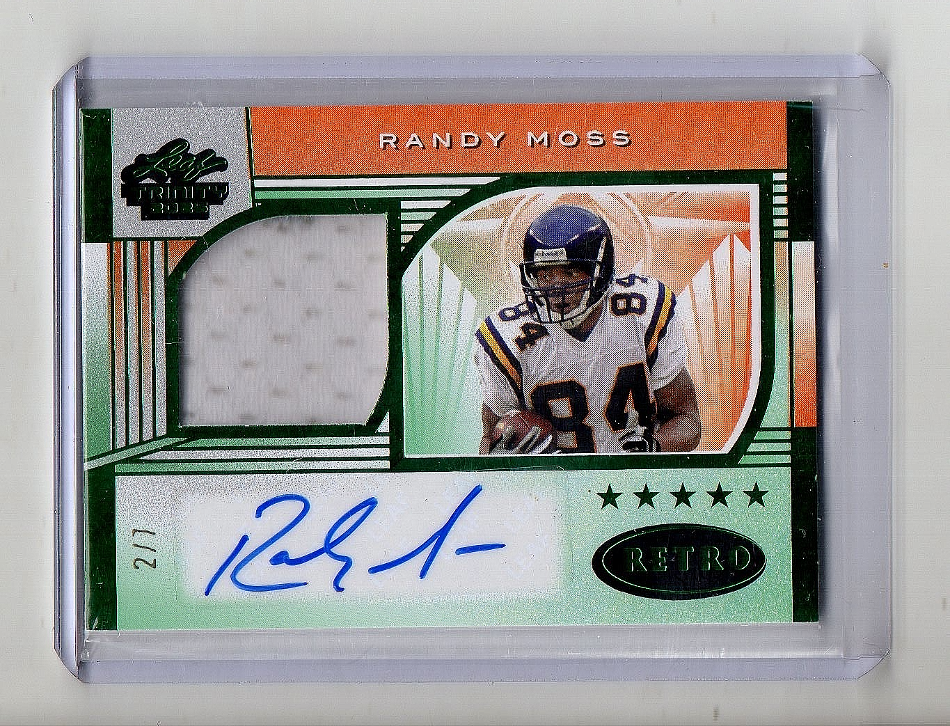 2025 Leaf Trinity Randy Moss Retro Game-Used Jersey Auto Autograph #/7 ...
