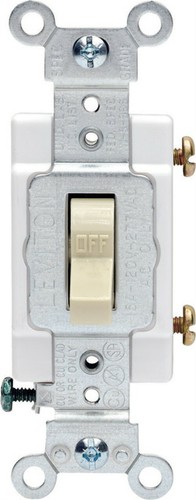 Leviton 15 Amps Single Pole Toggle AC Quiet Light Switch. Ivory. | eBay