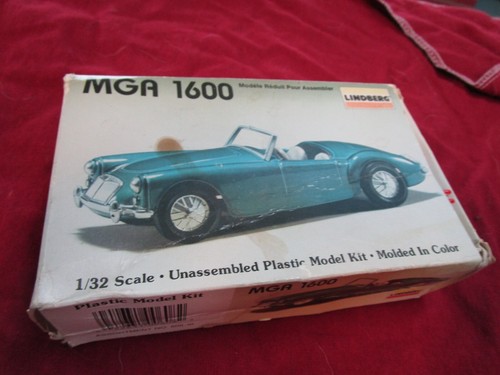 Lindberg MGA model car kit #608 from the 1980's. 1/32 scale unassembled ...