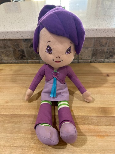 CUTE Strawberry Shortcake PURPLE PLUM PUDDING 18" Plush STUFFED ANIMAL ...