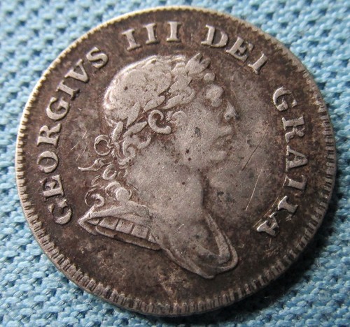 1805 Ireland Old Silver Coin Bank Token Five Pence Irish - King George ...