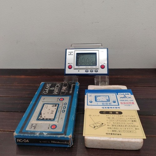 Nintendo Game & Watch Fire Blue RC-04 Retro Handheld System 1980 Japan ...
