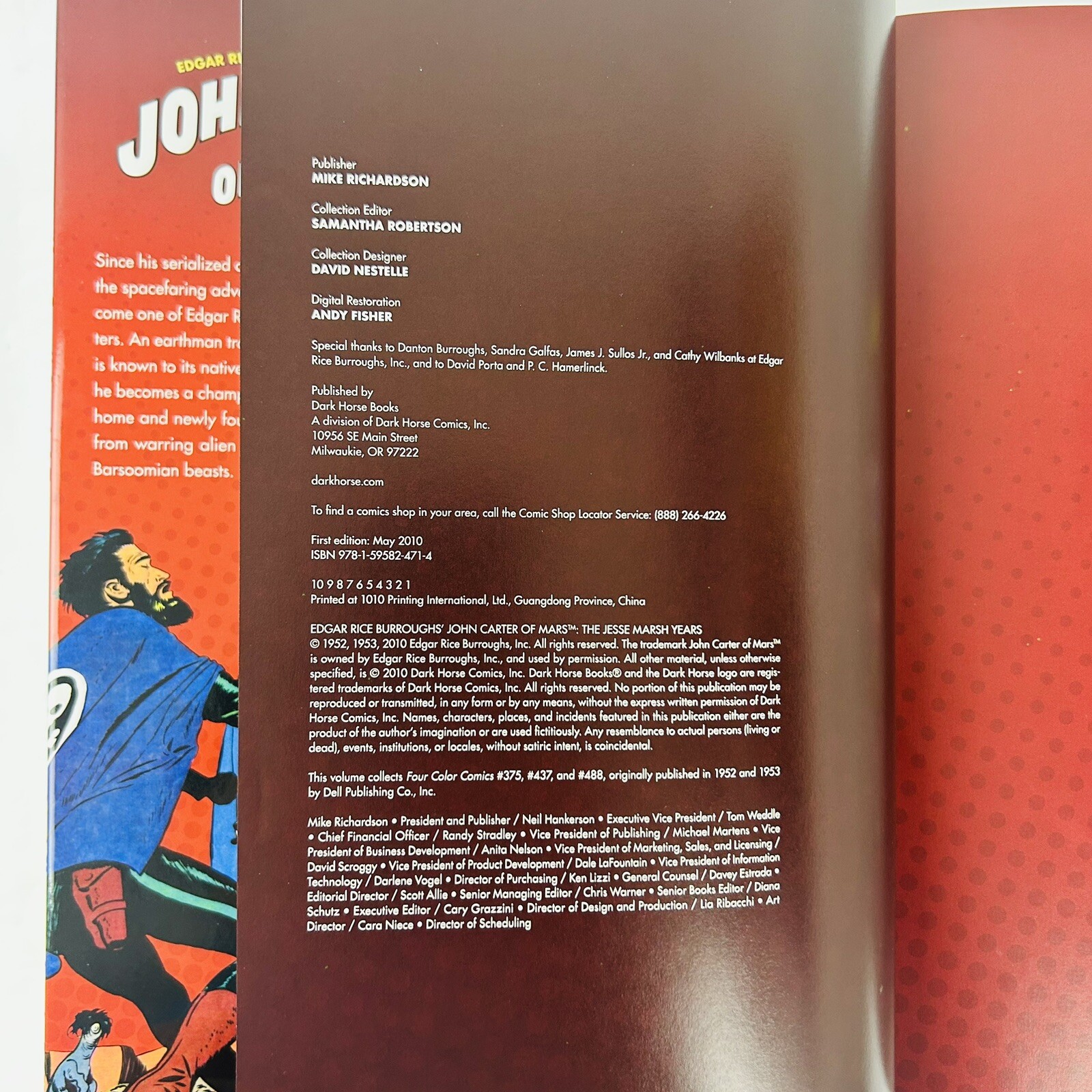 Edgar Rice Burroughs' John Carter of Mars: The Jesse Marsh Years (Dark ...