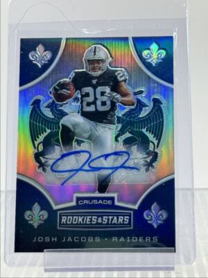 JOSH JACOBS 2019 ROOKIES & STARS CRUSADE AUTOGRAPH ROOKIE RC AUTO /25 ...