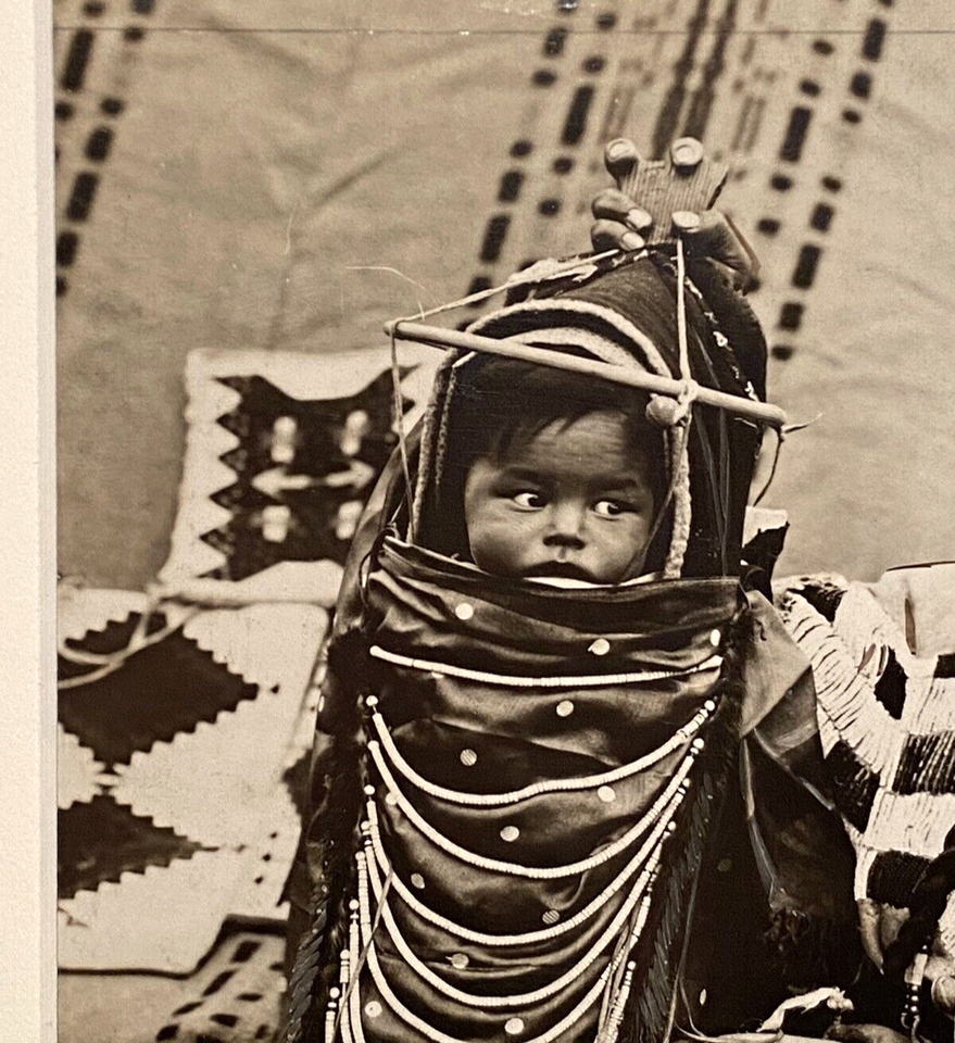 LEE MOORHOUSE 1850-1926 OREGON PAPOOSE MOTHER CHILD INDIAN ANTIQUE ...