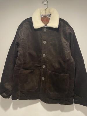 Mens Robert Graham Size large Corduroy Quilted Brown Barn Jacket NEW ...