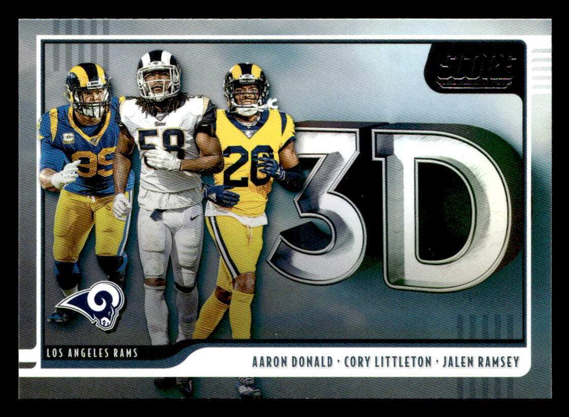 Aaron Donald / Littleton / Jalen Ramsey 2020 Score 3D Card #3D-ACJ Rams ...