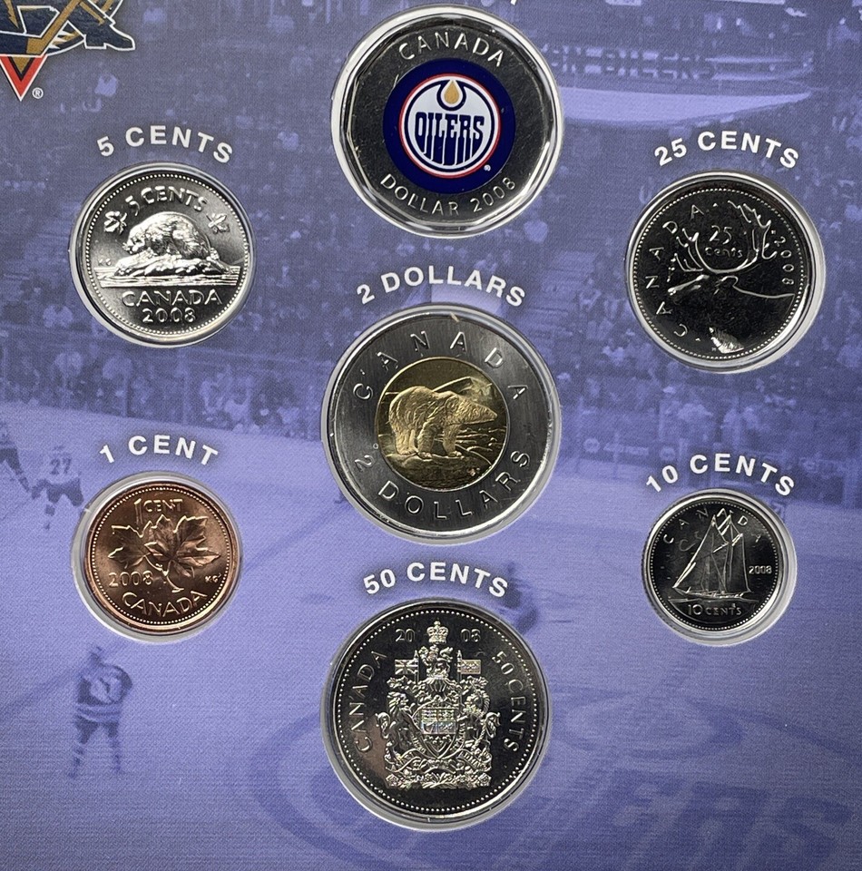 2008 Canada Edmonton Oilers Special Edition Collector Coin 7-coin Set ...