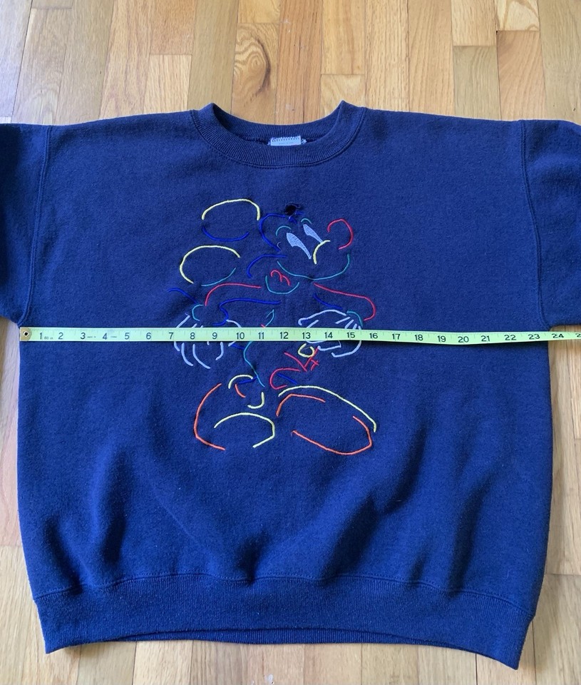 Vintage Thrashed Mickey Mouse Disney Sweatshirt Hole For Repair L ...