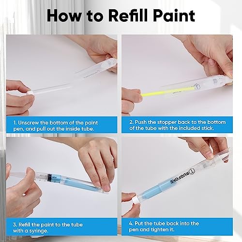 Touch Up Paint Pen 4 Paint Touch Up Pens Fillable Brush Refillable for ...