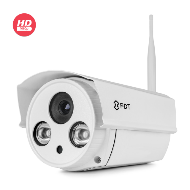 FDT 1080p HD WiFi Bullet IP Camera 2.0 Megapixel Outdoor Wireless ...