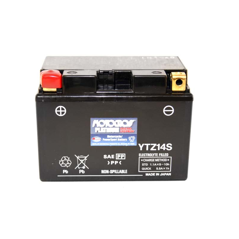 Yuasa YTZ14S AGM Motorcycle Battery 12V 230CCA Maintenance Free ATV ...