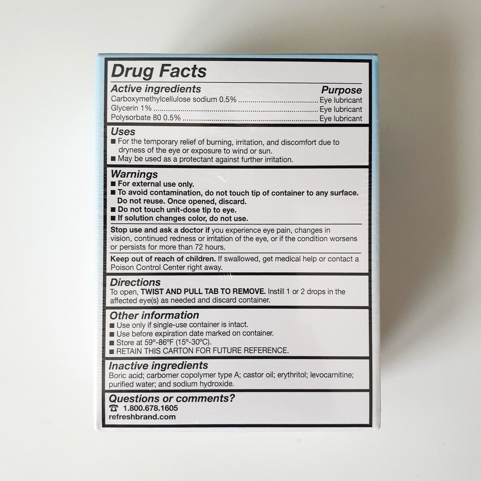 REFRESH Optive ADVANCED lubricant eye drops hydration 0.4ml (exp. APRIL ...