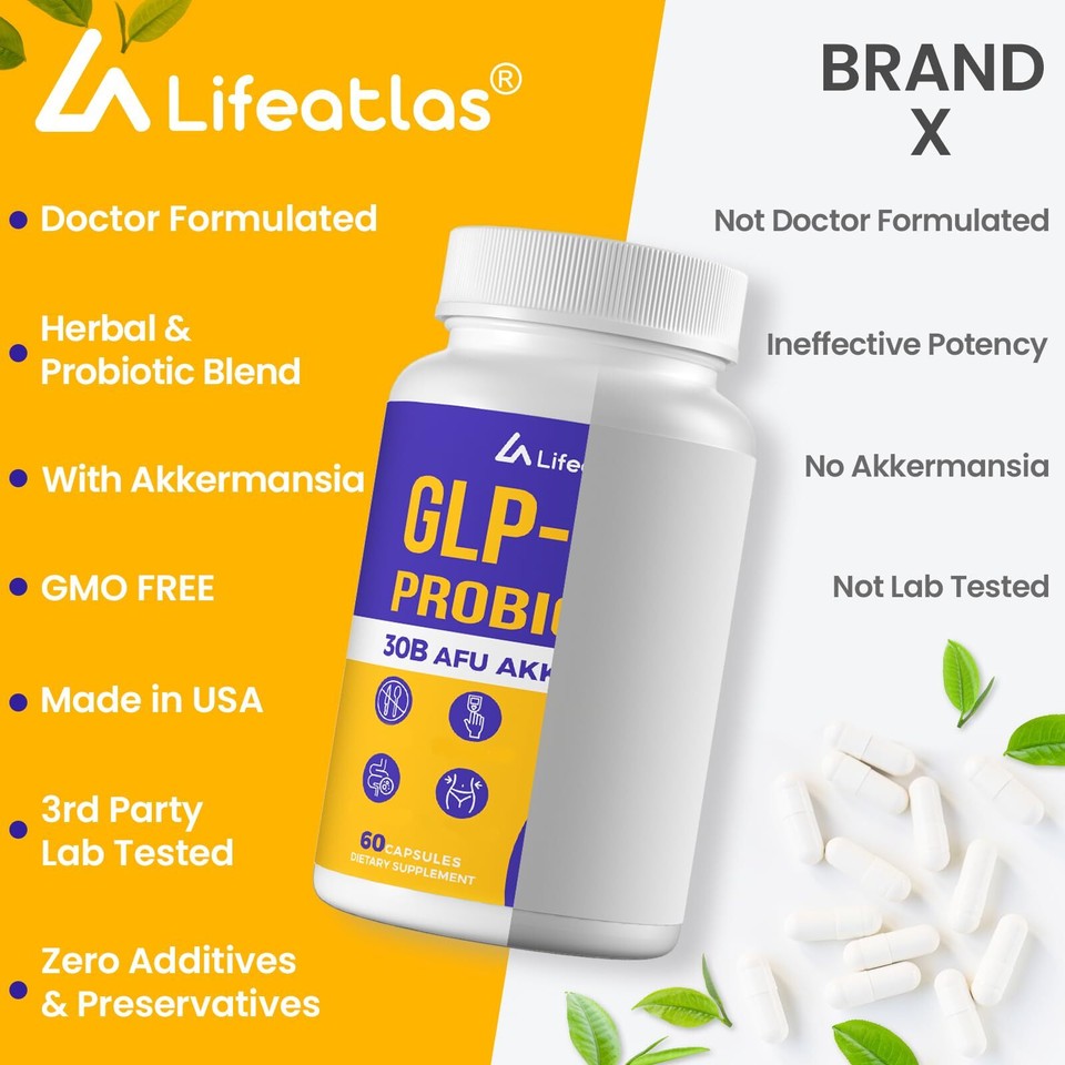 GLP-1 Supplement Probiotic | Support GLP-1 Naturally GLP-1 with 300 ...