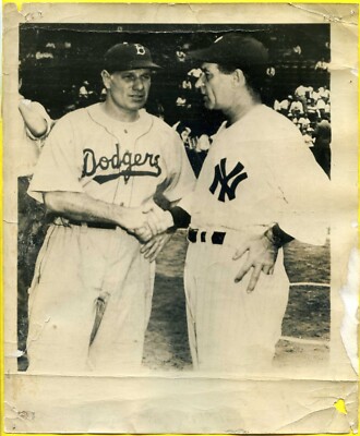 1948 Leo Durocher Brooklyn Dodgers Bucky Harris Yankees 8 x 10 Acme ...