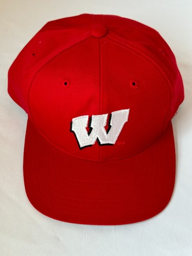 Wisconsin Badgers Embroidered Red / White Baseball Cap Adjustable OSFA ...